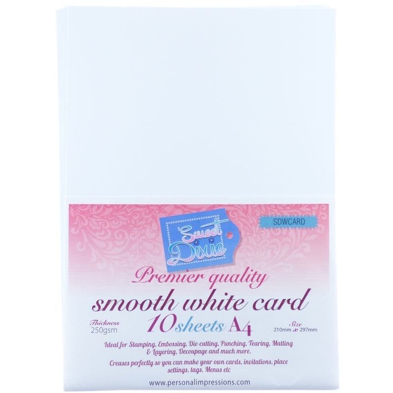 Sweet Dixie Premier Quality A4 Smooth Card - White 10pk