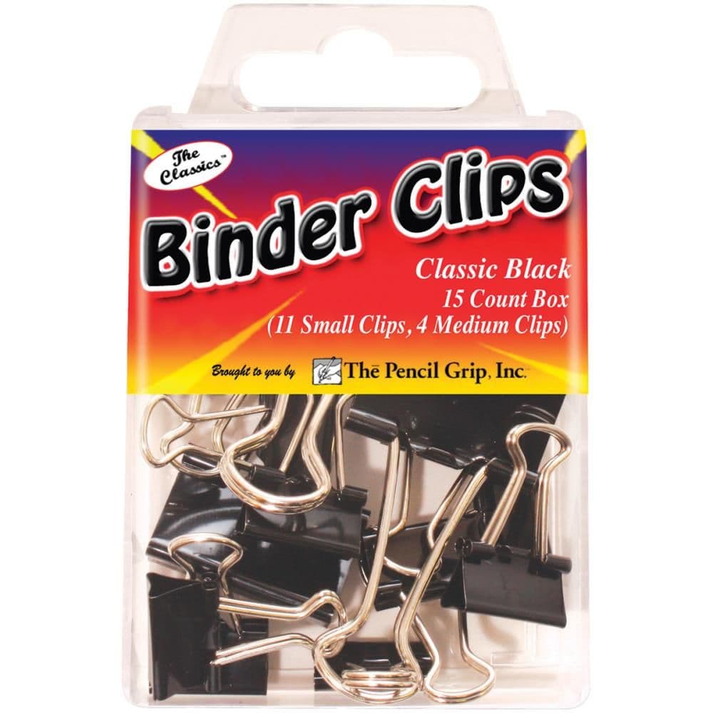 The Pencil Grip Binder Clips - Classic Black