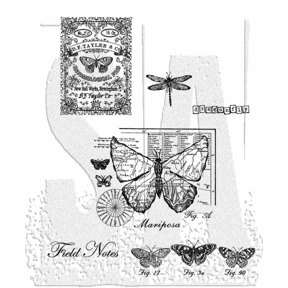 Tim Holtz Cling Mount Stamp Set - Classics 17 - SCF017