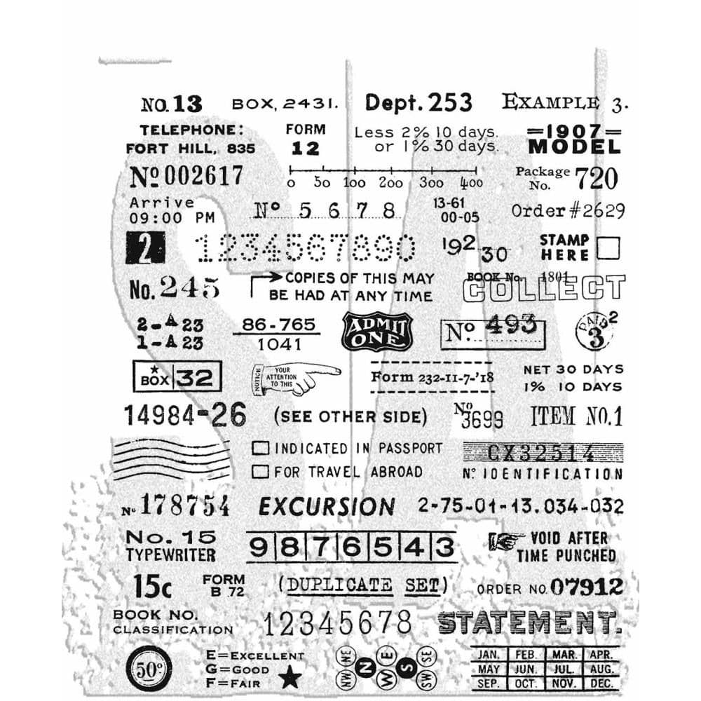 Tim Holtz Cling Mount Stamp Set - Tidbits - CMS488