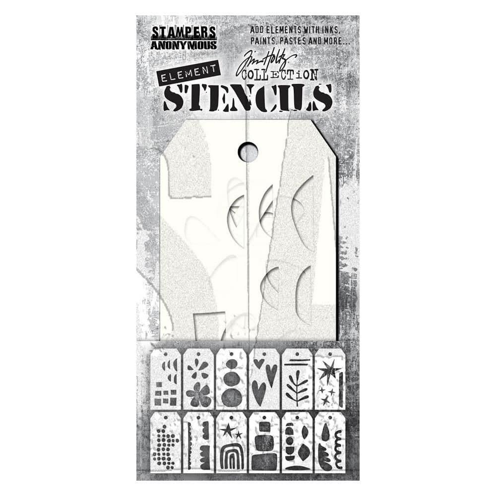 Tim Holtz Element Stencils - Everyday Art 12 pack
