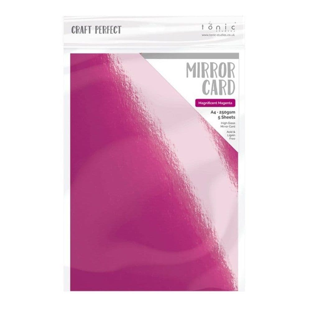 Tonic Craft Perfect - Mirror Card A4 - High Gloss - Magnificent Magenta