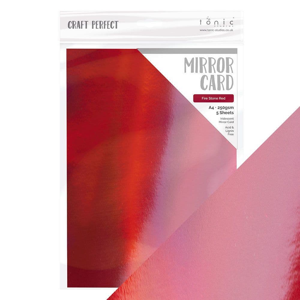 Tonic Craft Perfect - Mirror Card A4 - Irridescent - Firestone Red