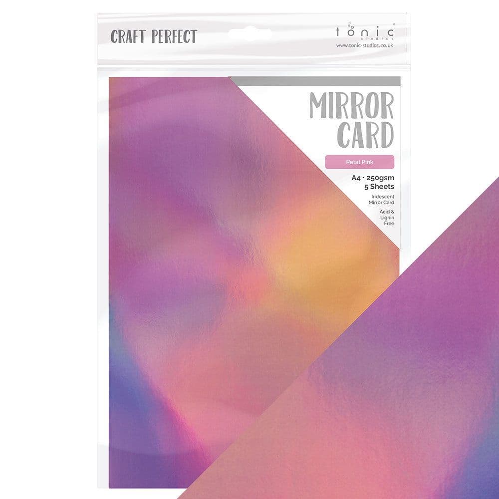 Tonic Craft Perfect - Mirror Card A4 - Irridescent - Petal Pink