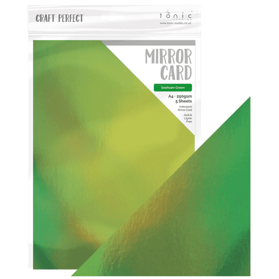 Tonic Craft Perfect - Mirror Card A4 - Irridescent - Seafoam Green
