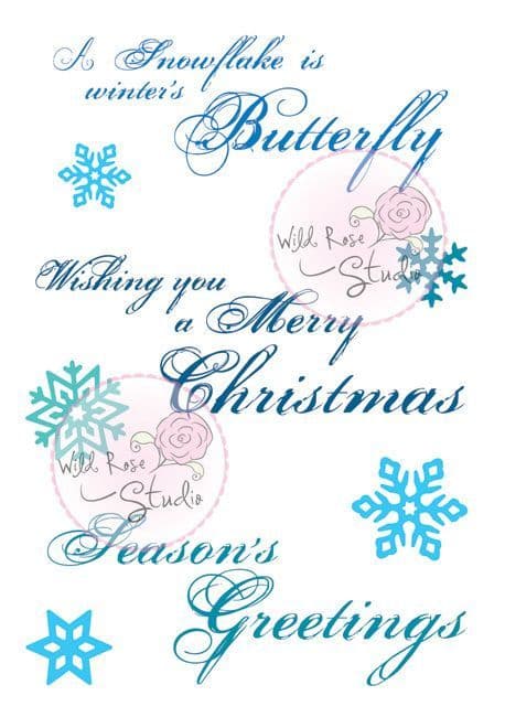 Wild Rose Studio - Swirly Greetings Clear Stamp