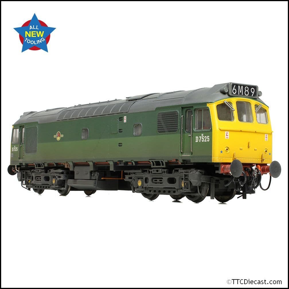 Bachmann 32-342 Class 25/2 D7525 BR Two-Tone Green FYE W - OO Gauge