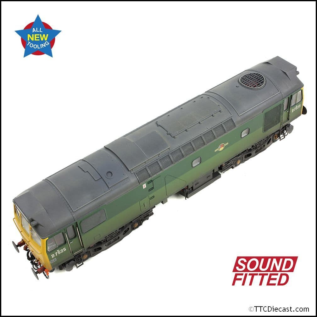 Bachmann 32-342SF Class 25/2 D7525 BR Two-Tone Green FYE W - OO Gauge