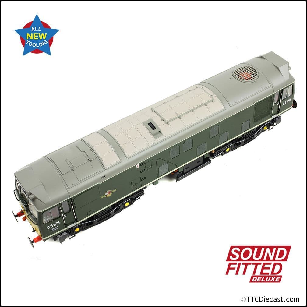 Bachmann 32-343ASFX Class 25/1 D5179 BR Green Small Yellow Panels - OO ...