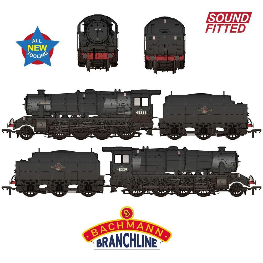 Bachmann 35-235SF LMS 8F Riveted Tender 48339 BR Black L/Crest Wthrd ...