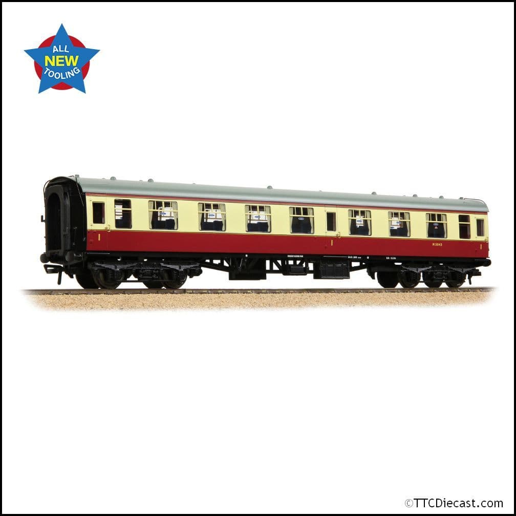 Bachmann 39-825A BR MK1 FO First Open BR Crimson & Cream - OO Gauge ...