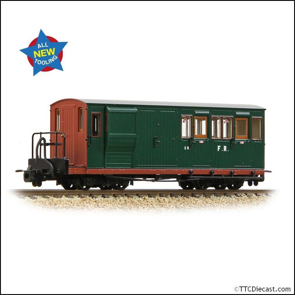 Bachmann 394-080 Ffestiniog Railway Brake Third No 10 FR Green - OO9