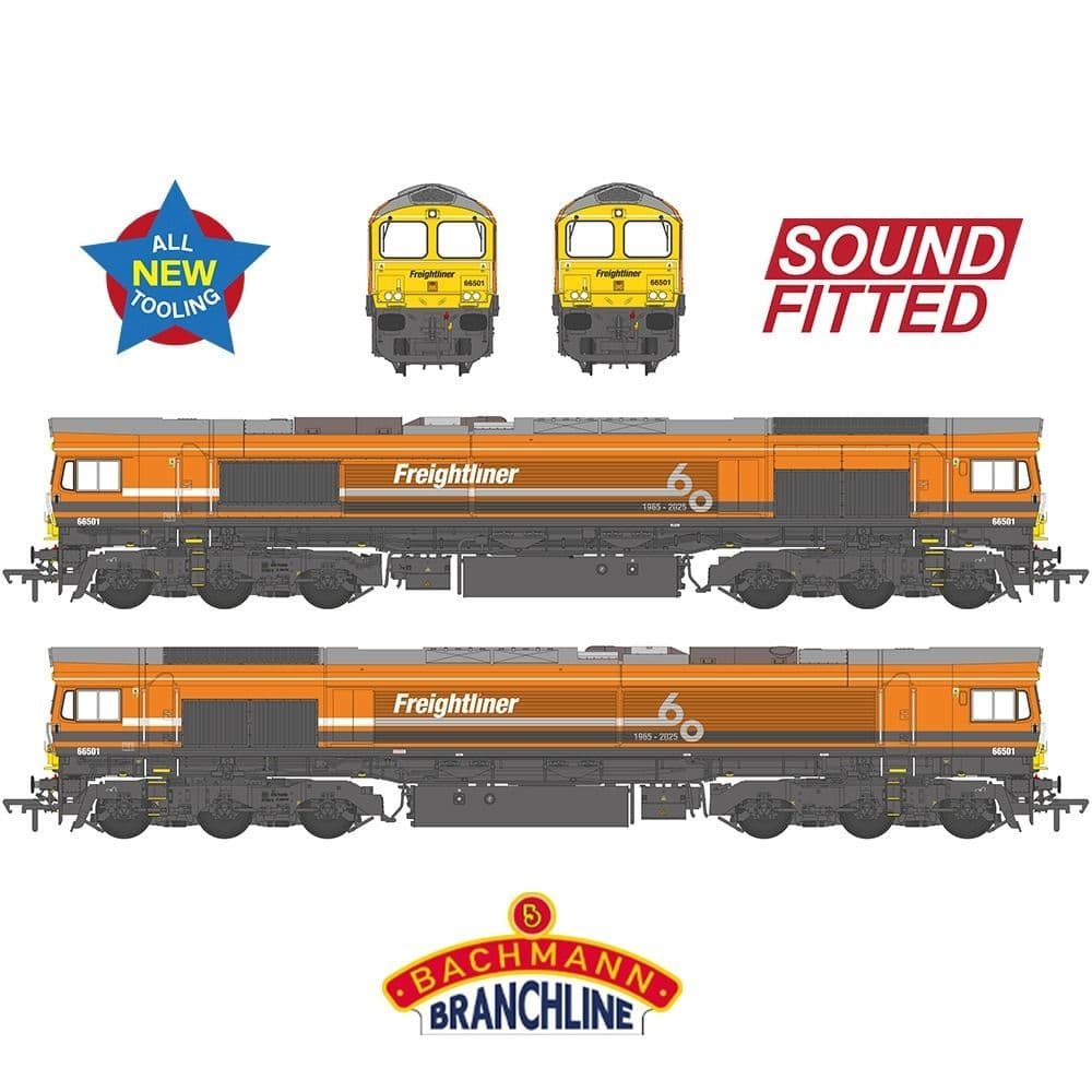 Bachmann 50-011SF Class 66/5 66501 Freightliner 60 1965-2025 ...