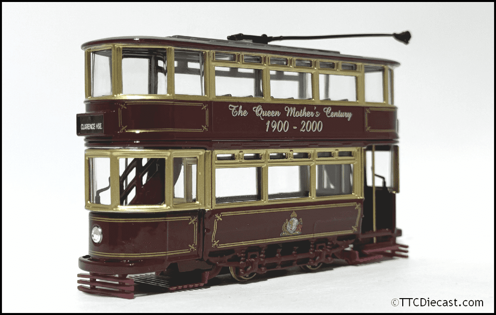 Corgi 36712 Double Deck Tram Queen Mothers Centenary 1/72 Scale PRE OWNED