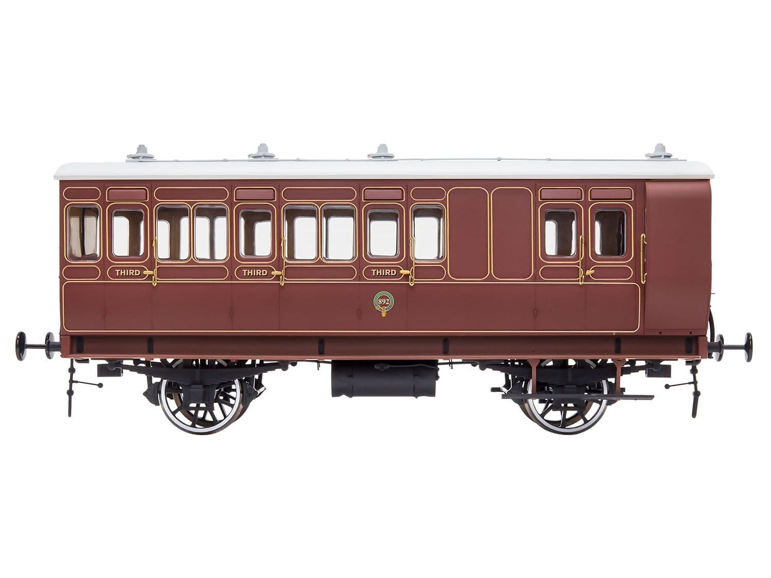 Dapol 7P-020-581L Stroudley 4 Wheel Gas Lit Brake 3rd Lined Brown 892 ...
