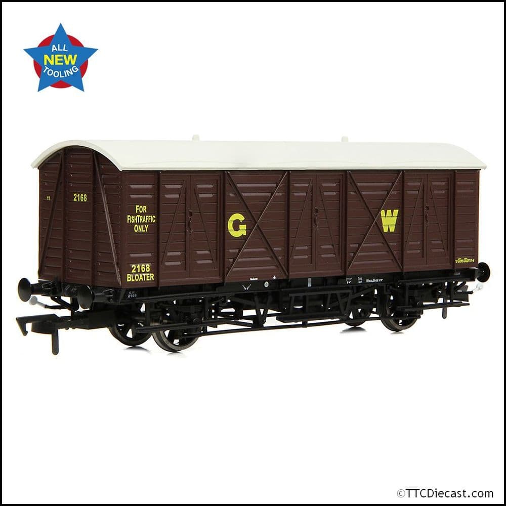 EFE Rail E87057 GWR 10T Bloater Fish Van GWR Brown GW - OO Gauge