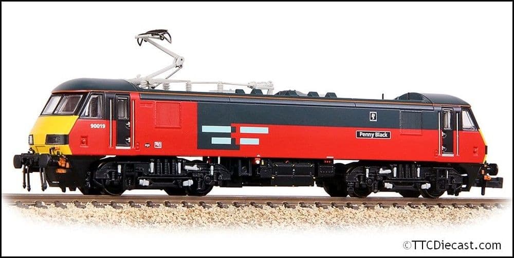 Farish 371-782 Class 90/0 90019 Penny Black Rail Express Systems N Gauge