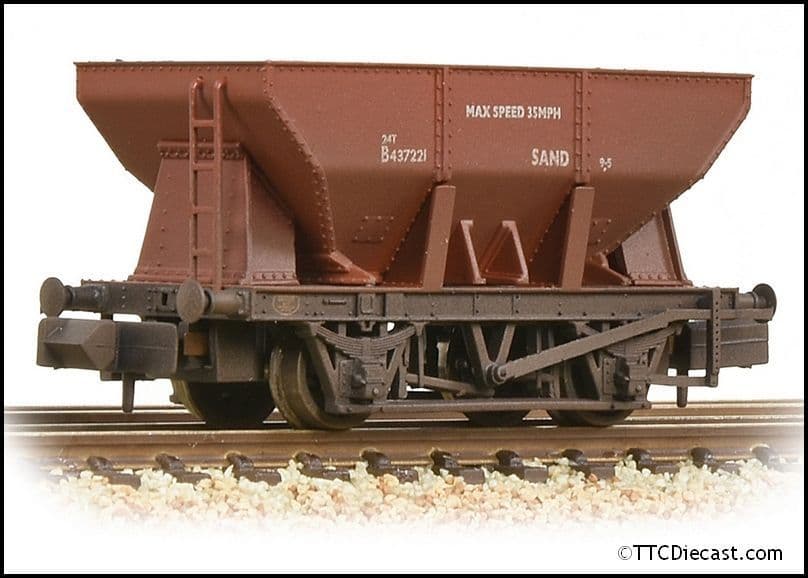 Farish 373-216A 24T Iron Ore Hopper BR Bauxite Early - Weathered N Gauge