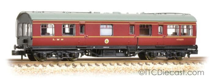 Farish 374-875 LMS 50ft Inspection Saloon LMS Lined Crimson Lake LAST ONE