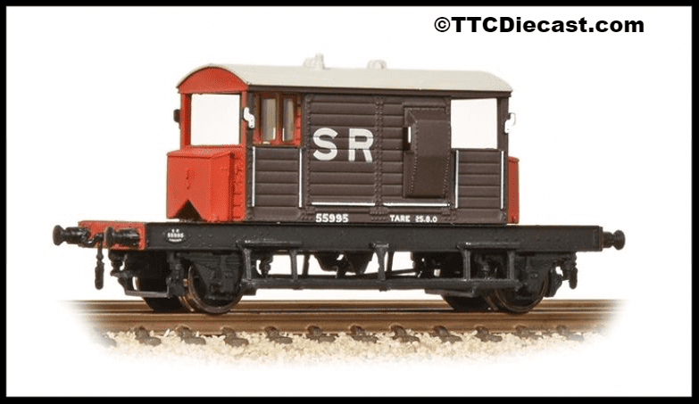 Farish 377-850A SR 25 Ton "Pill Box" Brake Van SR Brown White Roof