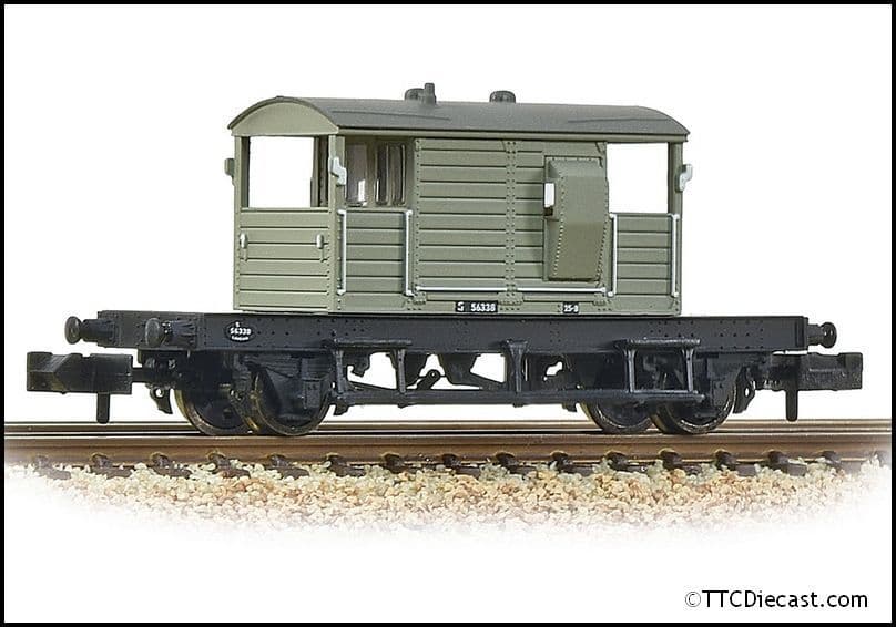 Farish 377-852A SR 25T Pill Box Brake Van Right Hand Duckets BR Grey Early