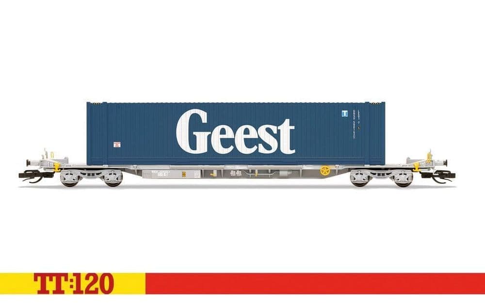 Hornby TT6033 TOUAX Sffgmss IFA Wagon GEEST 45ft Container 1/120 Scale ...