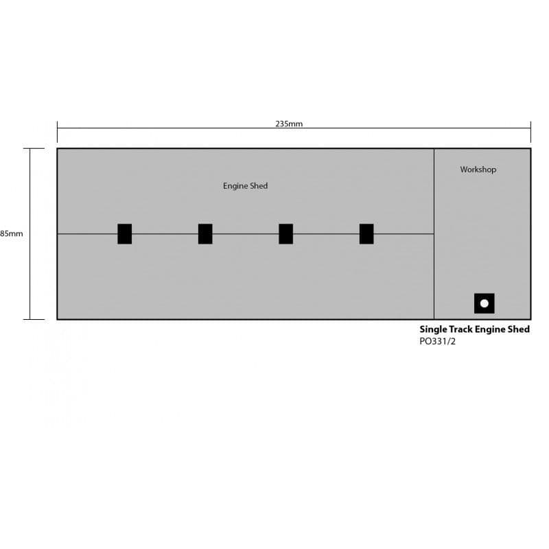 Metcalfe PO332 00/H0 Scale Single Engine Shed - Stone