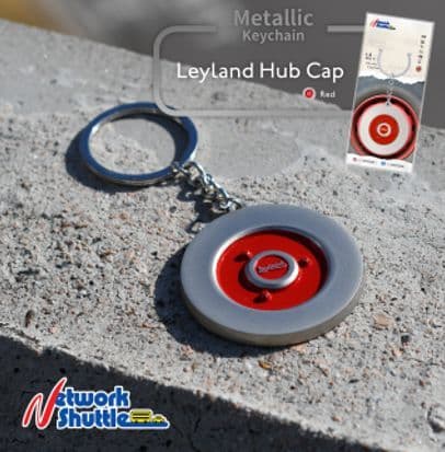 Model 1 33303M Leyland Hub Cap Red Keyring