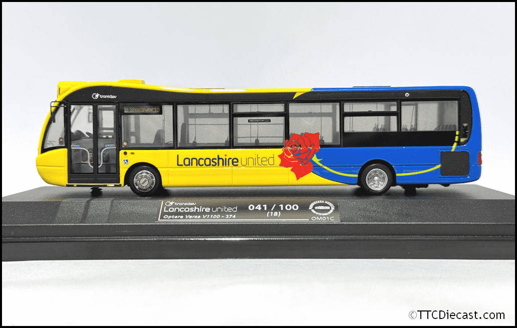 OMNIDEKKA OM1C Resin 1/76 Optare Versa Lancashire United Rte 18 Shadsworth