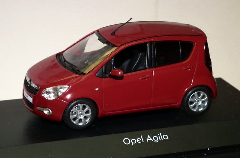OPE 1088095 - 1 43 SCALE OPEL / VAUXHALL AGILA MK2 2008 - RED - DEALER ...