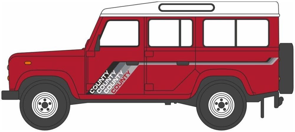 Oxford 76DEF018 Land Rover Defender LWB St Wagon Masai Red OO Gauge ...