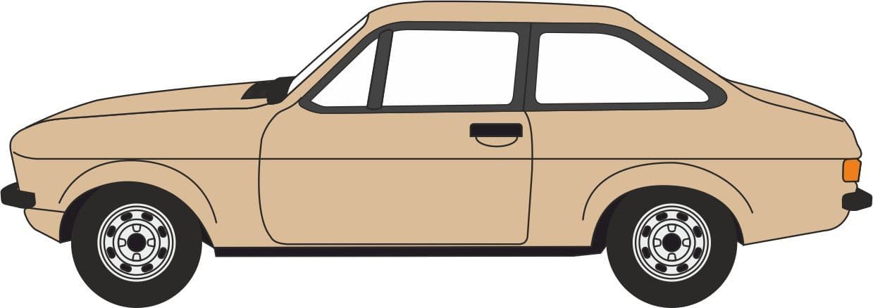 Oxford 76ESC005 Ford Escort Mk2 Sahara Beige 1/76 Scale