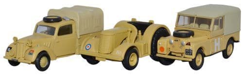 Oxford 76SET23 3 Pce Set Tilly DB Tractor/Land Rover