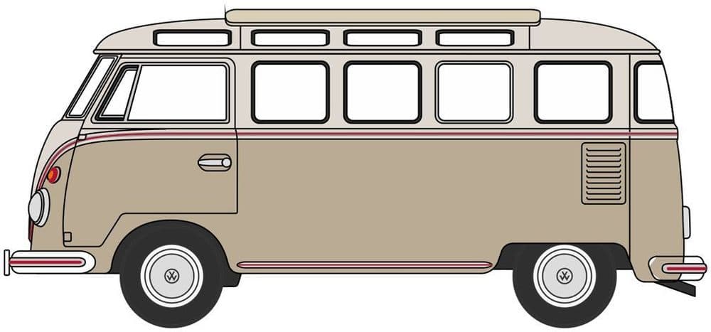 Oxford NVWS009 VW Samba Bus Mouse Grey/Pearl White N Gauge - PRE ORDER 7 95