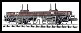 Peco NR-4E Bolster Wagon NE brown