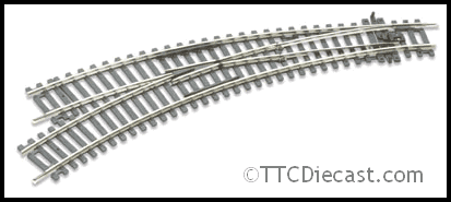 Peco ST-245 Curved Double Radius L/H Turnout Insulfrog