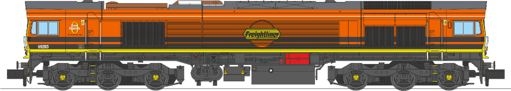 Revolution Class 59/2 59203 - Freightliner livery - N Gauge SOUND
