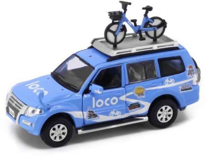 Tiny ATC65166 Mitsubishi Pajero Loco Bike Blue/White 1 64 Scale