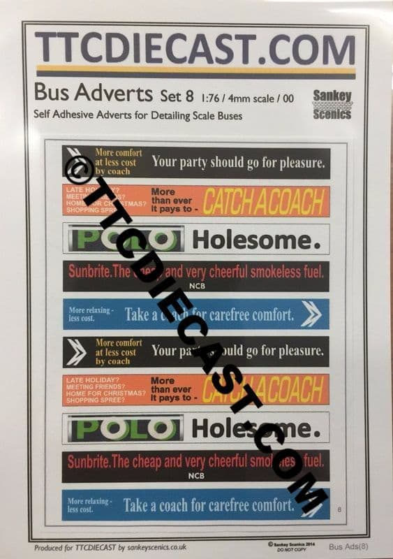 TTCDECALSSET8 - BUS DECAL SET 8
