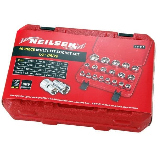 1/2 inch drive Multi-Fit Socket Set 18 Piece