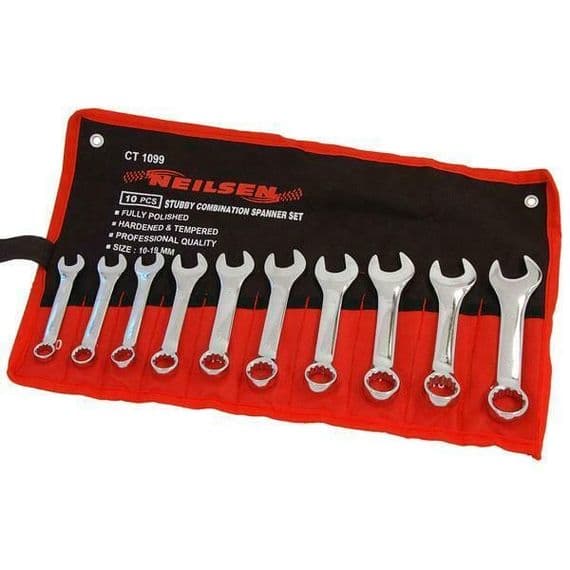 10 Piece Stubby Spanner Set