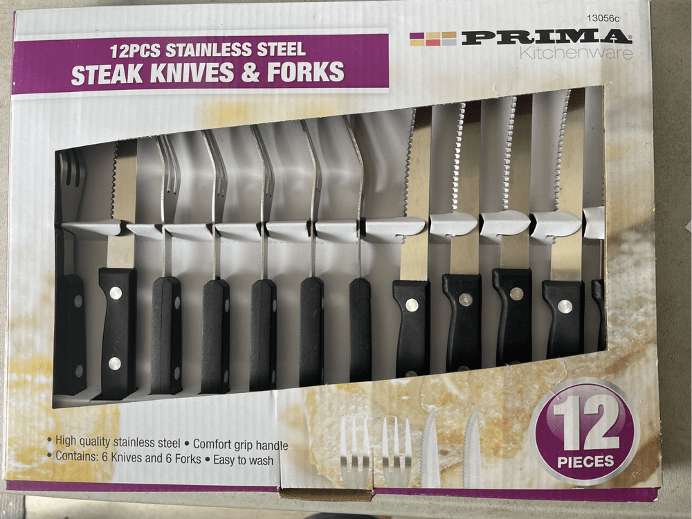 12pc SS Steak Knives and Fork Set