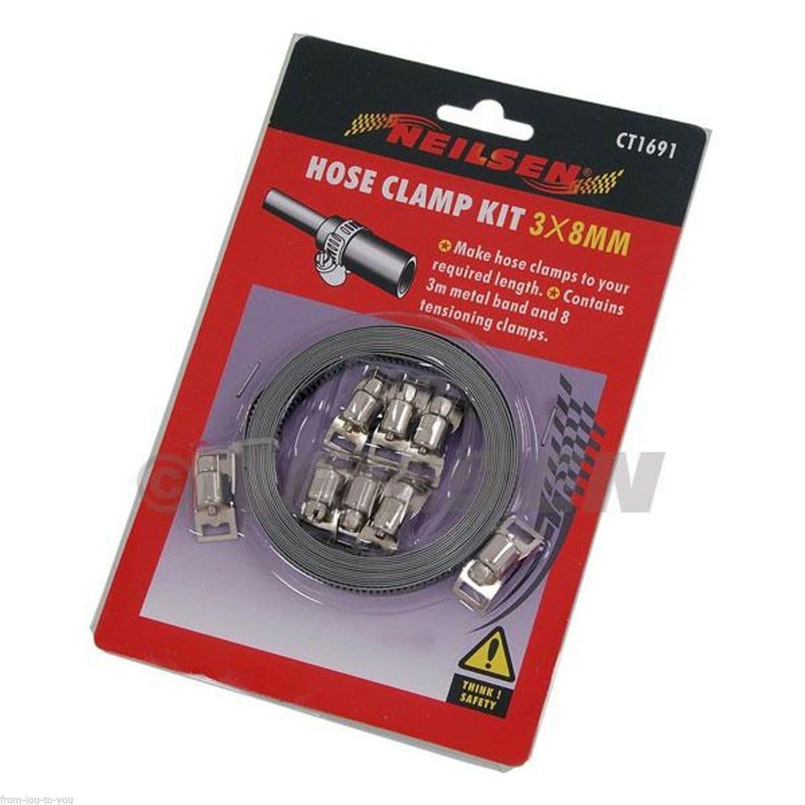 3 meter X 8 mm Hose / Pipe Clamp Kit