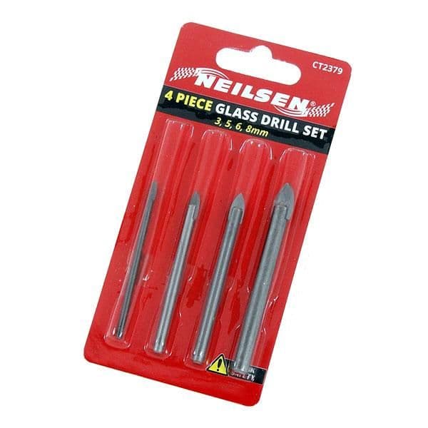 Glass And Mirror Drill Bit - 4pc