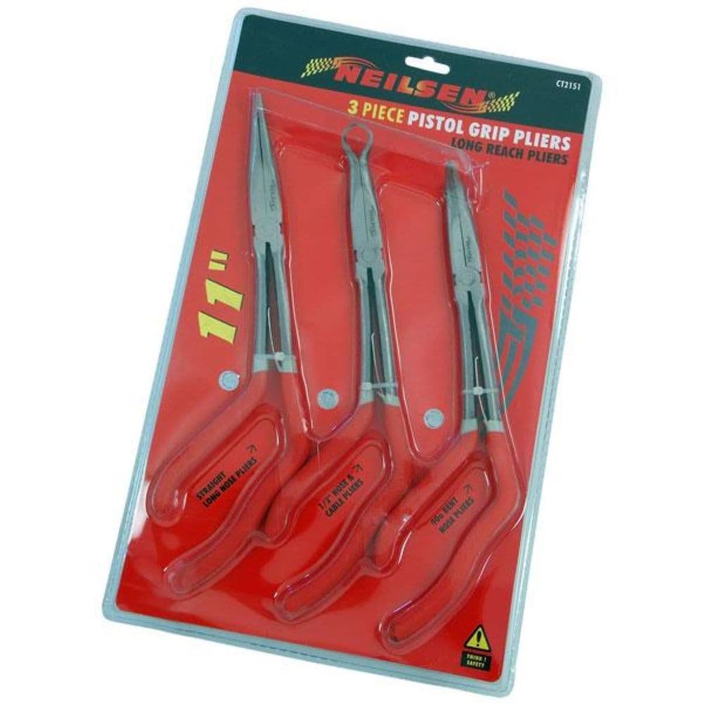 Pistol Grip Pliers Set - 3pc