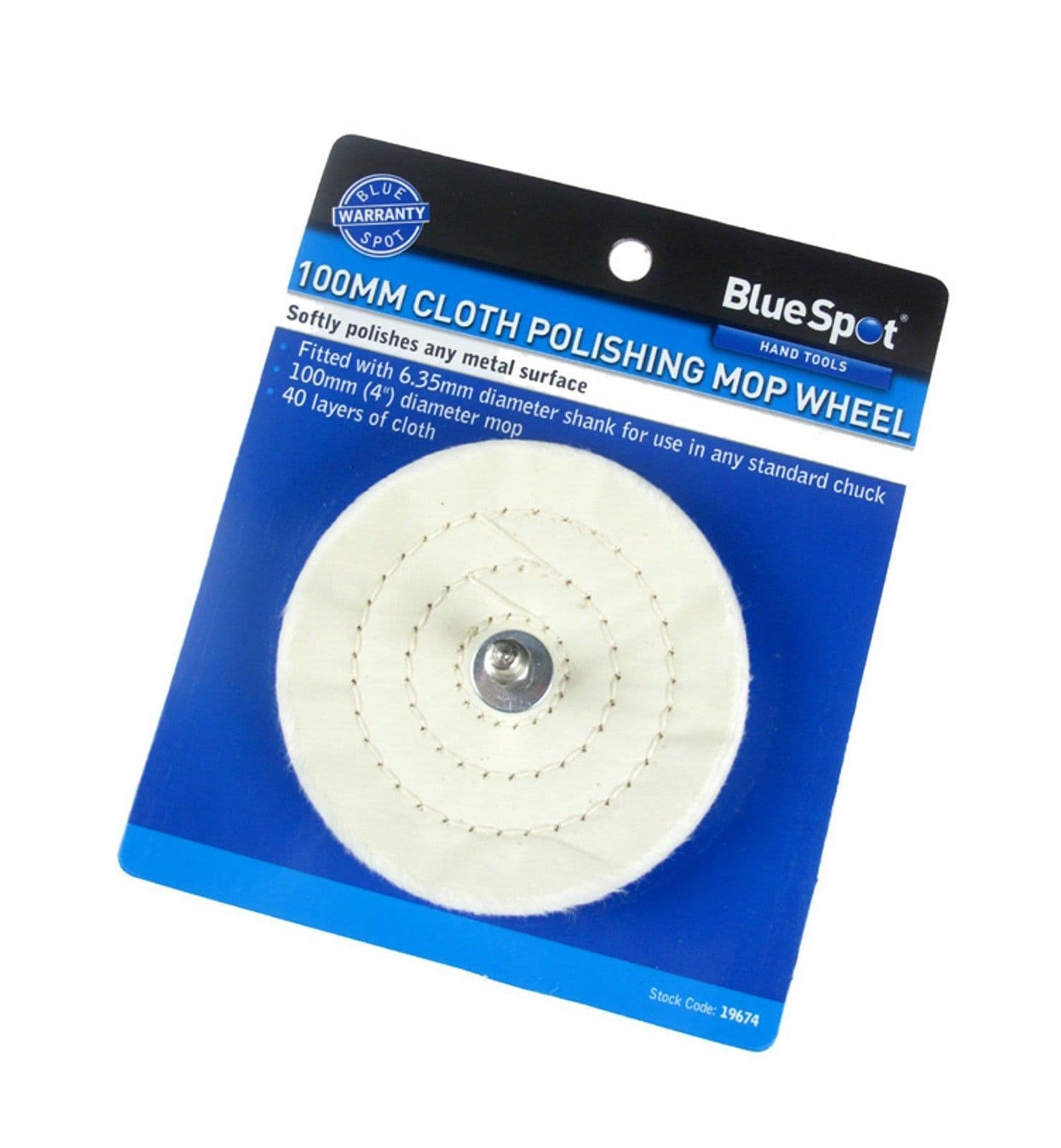 Polishing Mop Wheel - 100 mm with Shank