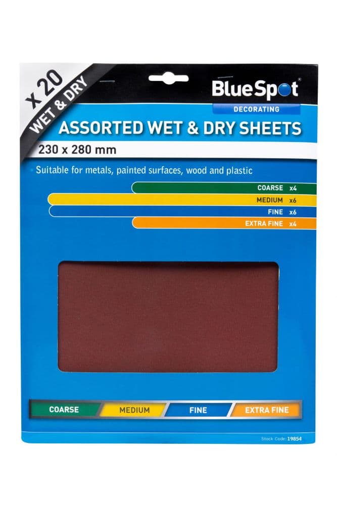 Sandpaper - Wet and Dry - 20pce Mixed