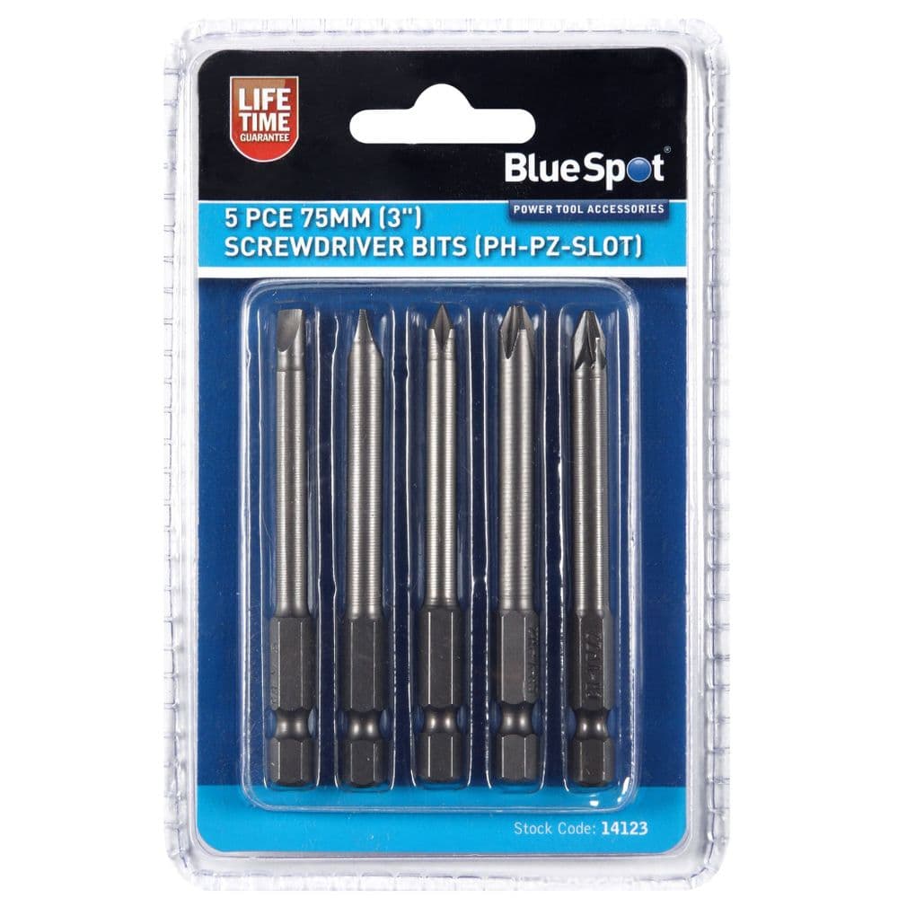 Screwdriver Bits - 75mm - PH PZ SLOT