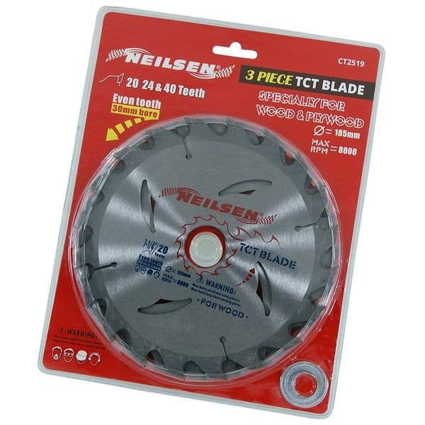 Tct Circular Saw Blade 3pc 185mm
