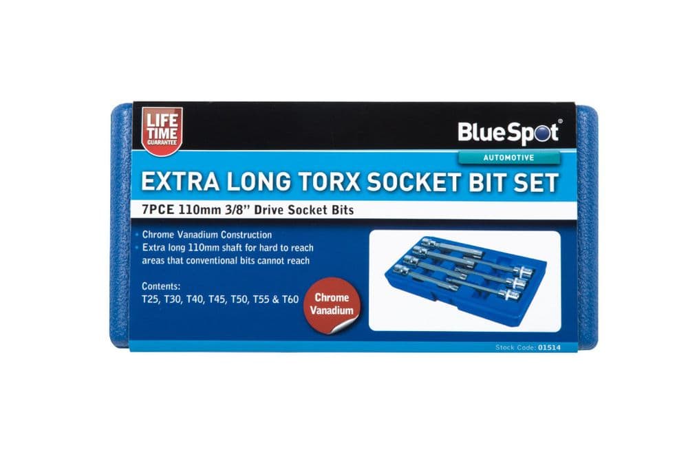 Torx Socket Bit Set - Long - 3/8"